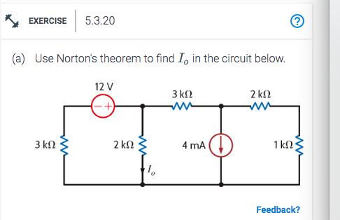 Solved a) Use Norton's theorem to find Io in the circuit | Chegg.com