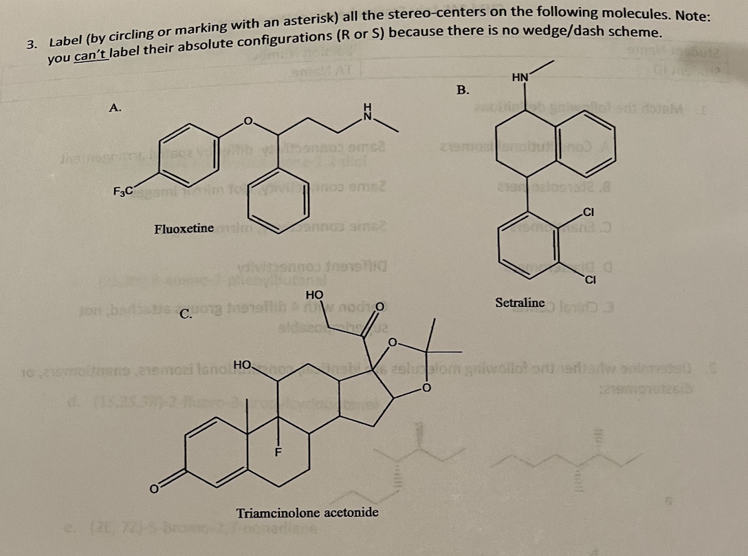 Solved 3. Label (by circling or marking with an asterisk) | Chegg.com