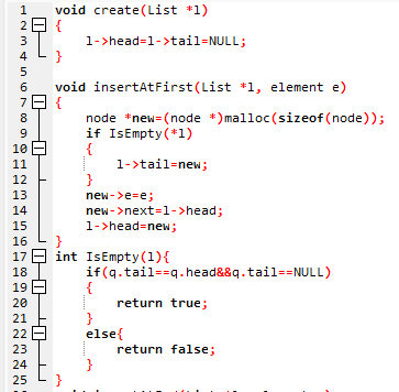 Solved Complete the following code of a list in C and create | Chegg.com
