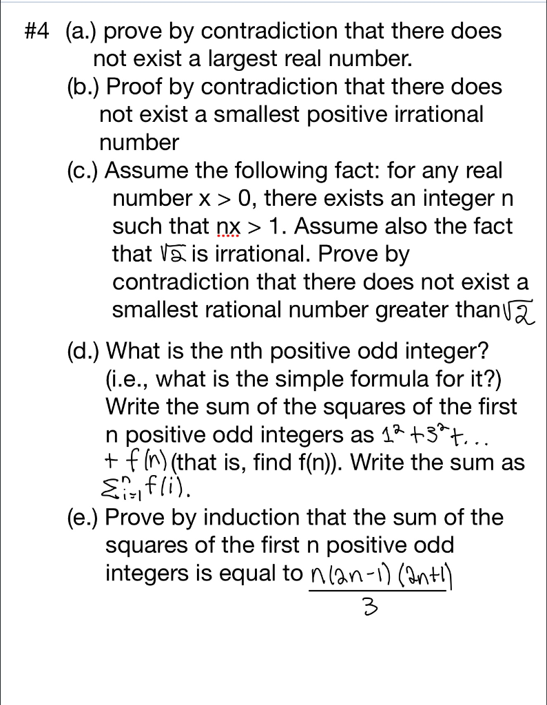 Solved #4 (a) Prove by contradiction that there does not | Chegg.com Solved #4 (a) Prove by contradiction that there does not | Chegg.com