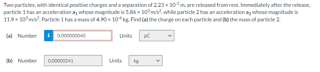 Solved Two particles, with identical positive charges and a | Chegg.com