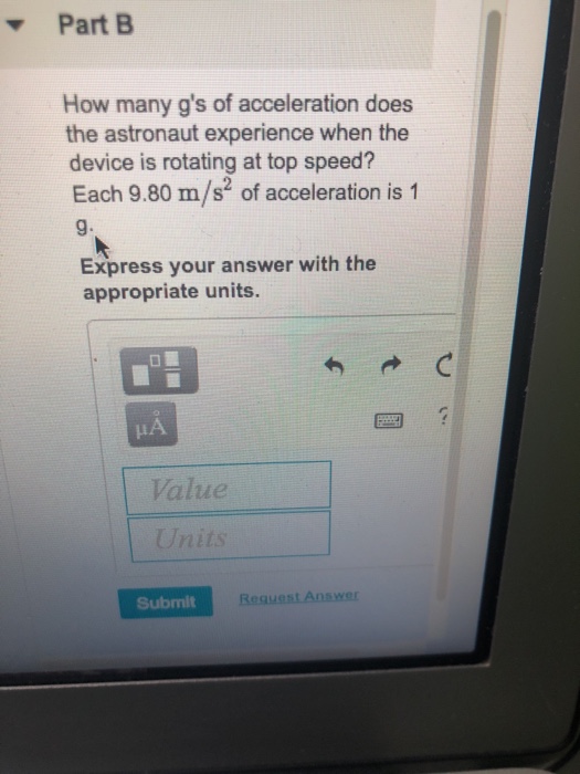Part B How many g's of acceleration does the | Chegg.com