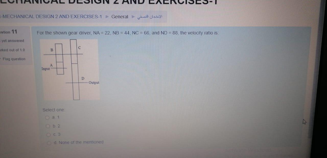 Solved 1-MECHANICAL DESIGN 2 AND EXERCISES-1 General and | Chegg.com