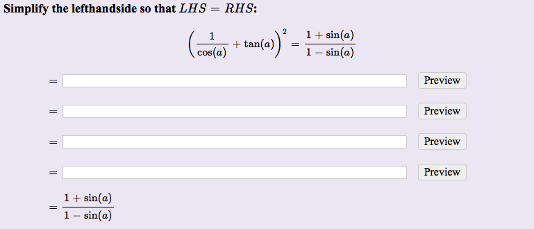 Solved Simplify the lefthandside so that LHS- RHS: ( + | Chegg.com