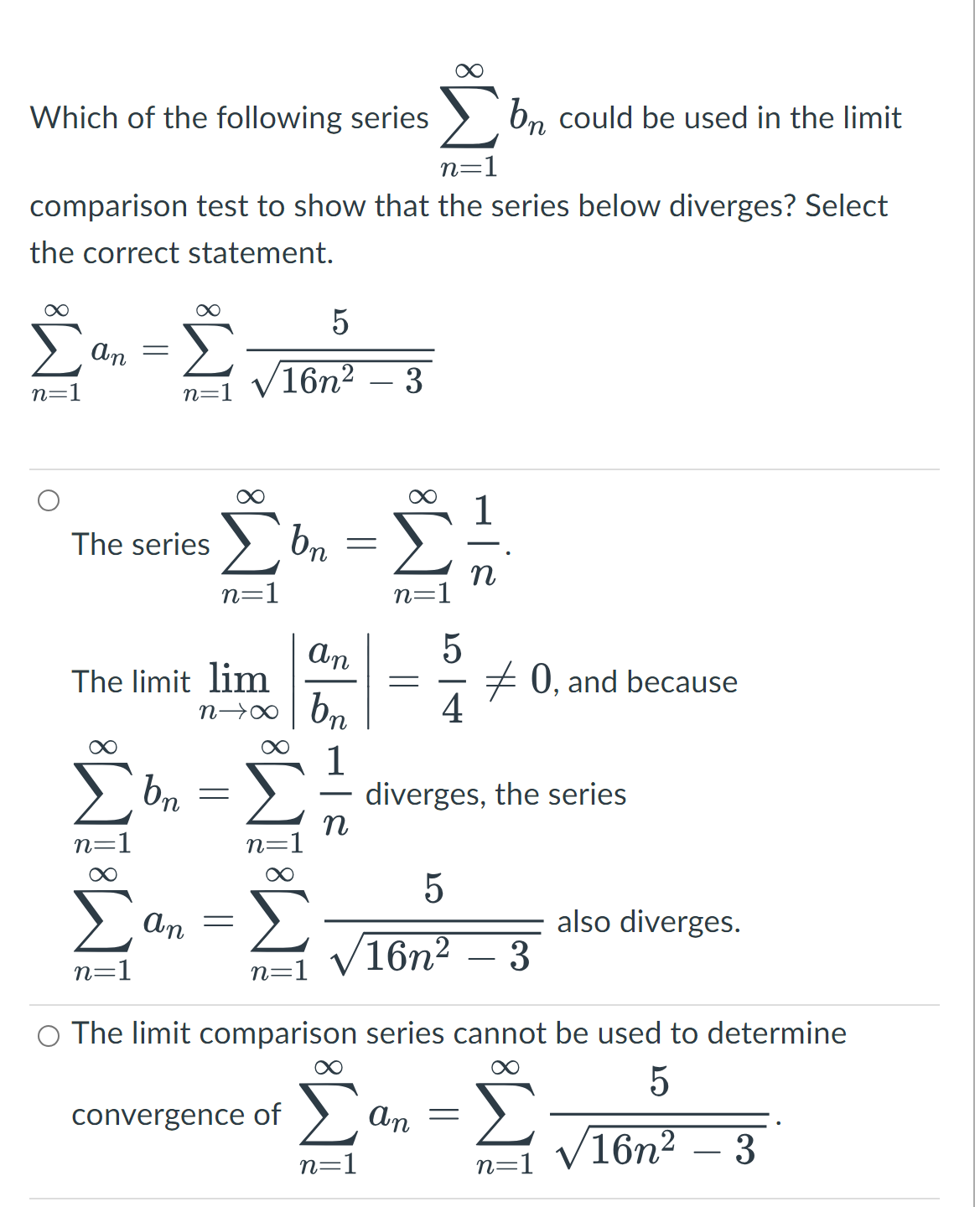 Solved Which of the following series \\( | Chegg.com