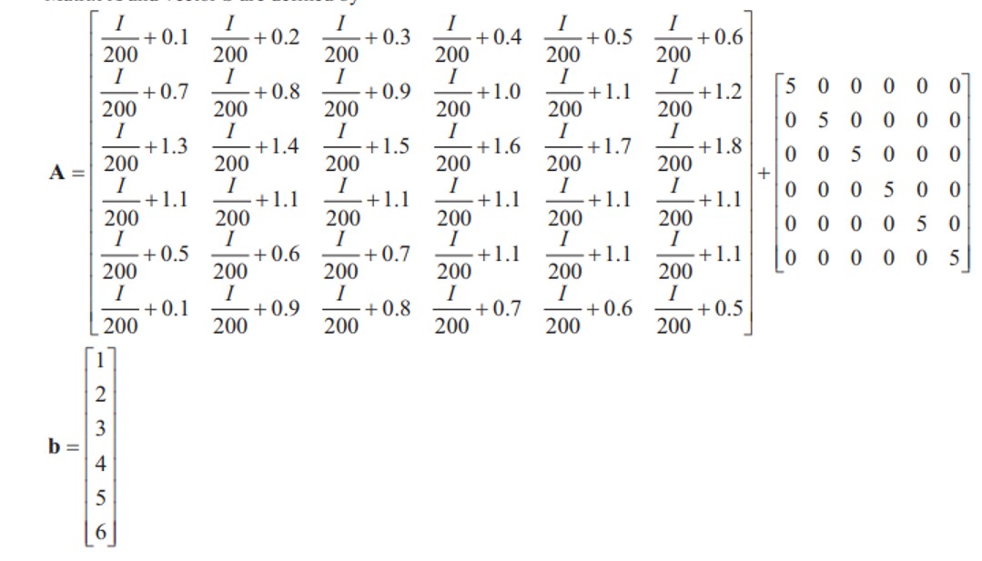 Solved Solve the linear system of equations Ax =b using | Chegg.com