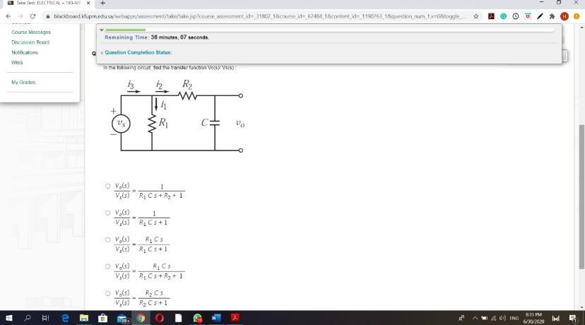 Solved It the folowing crcur ind the trasiter funchan Vo(s) | Chegg.com
