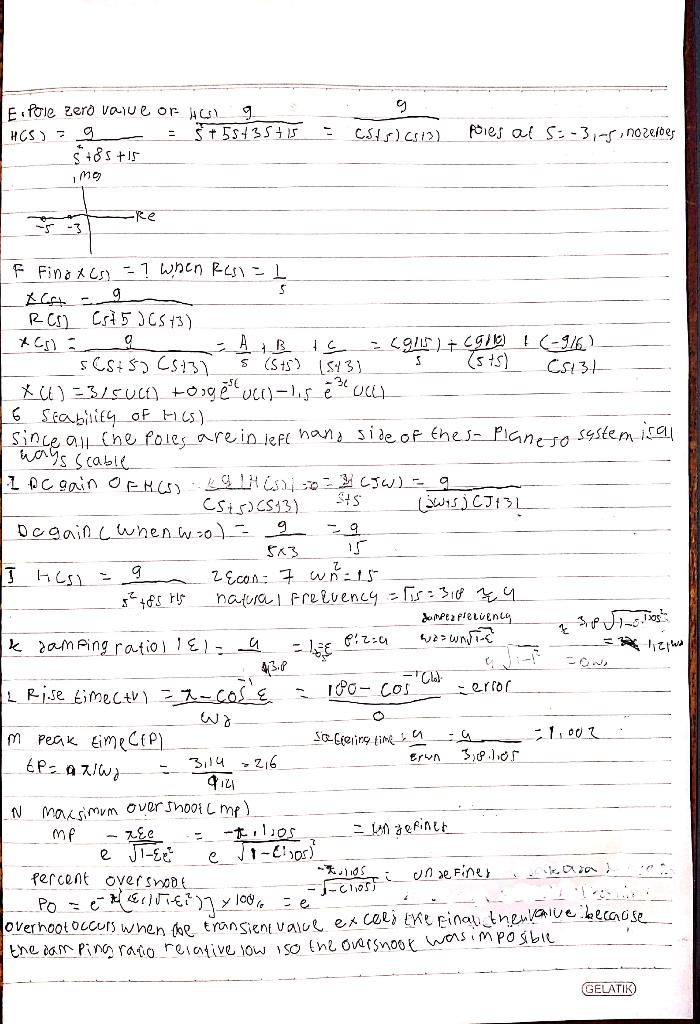 Solved 2 The Physical System With Input F T And Output X 2432