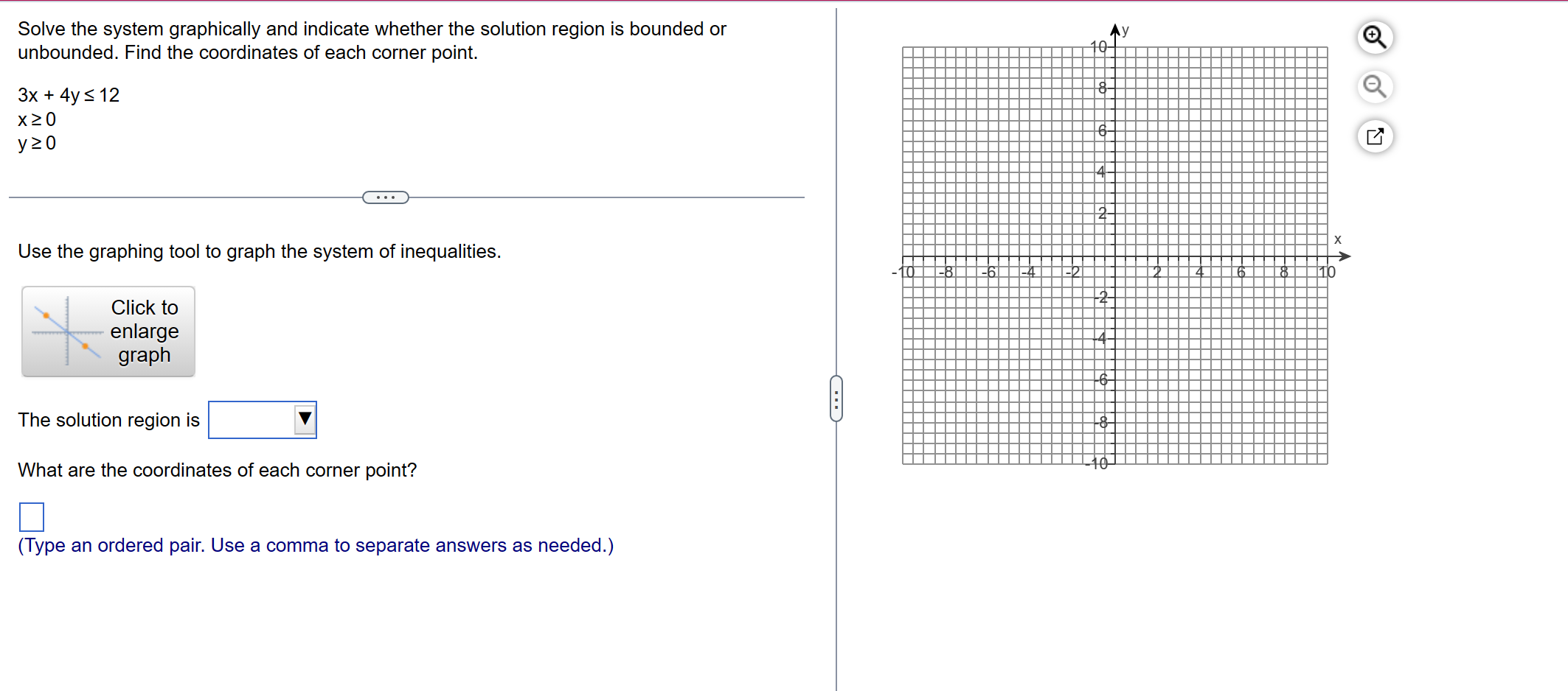 Solved Solve the system graphically and indicate whether the | Chegg.com