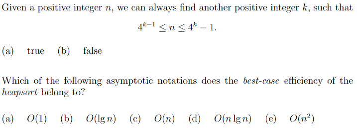 Solved Given a positive integer n, we can always find | Chegg.com