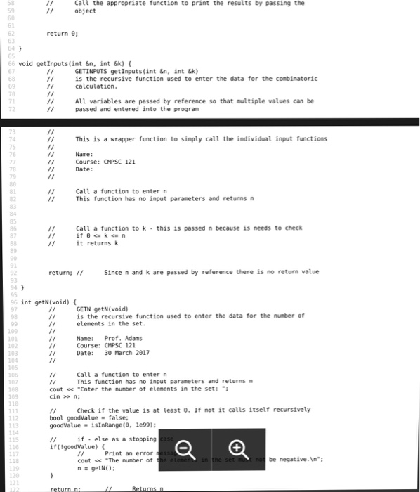 Solved Objective Recursive Functions Project The Formula For 