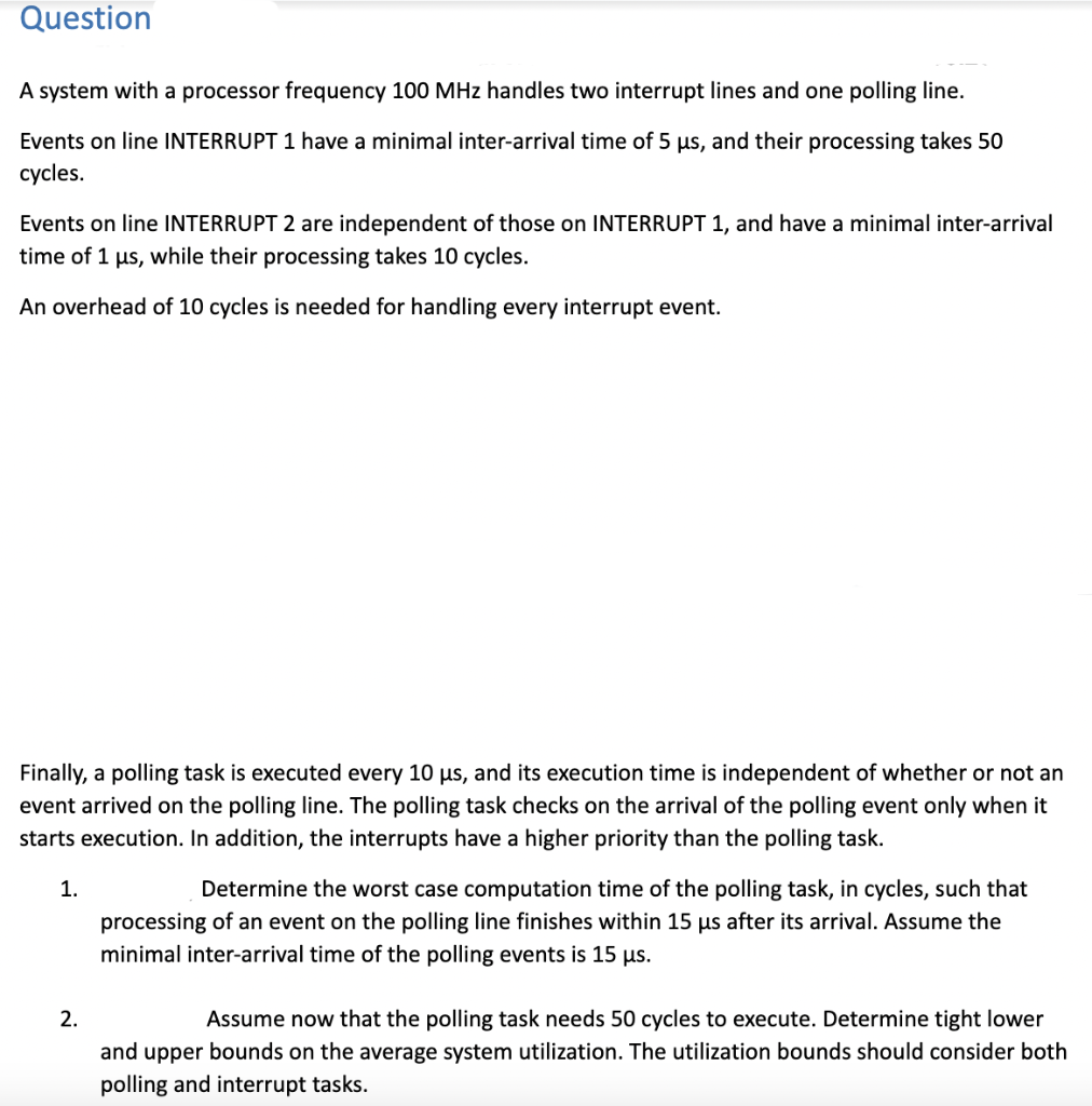 Solved Embedded Systems / Embedded Systems Design | Chegg.com