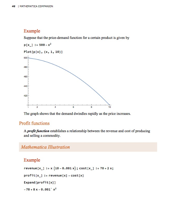 Solved 46 | MATHEMATICA COMPANION Example Suppose that the | Chegg.com