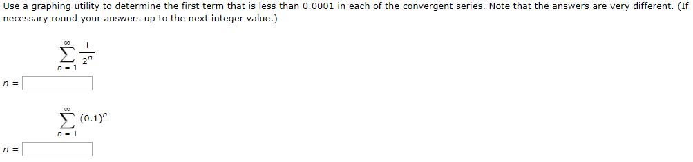 Solved Use a graphing utility to determine the first term | Chegg.com