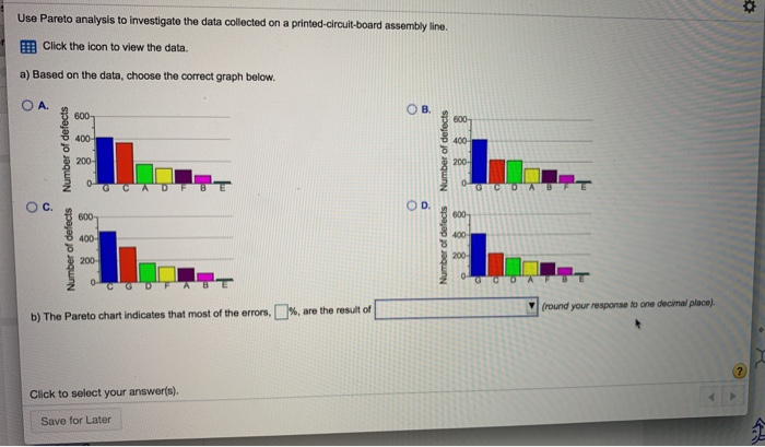 Solved Use Pareto analysis to investigate the data collected | Chegg.com