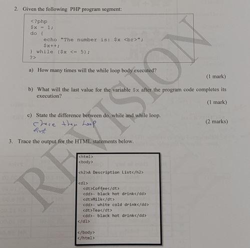 Solved a) How many times will the while loop body executed? | Chegg.com