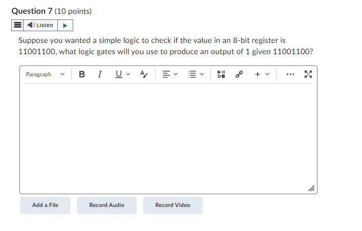 Solved Suppose you wanted a simple logic to check if the | Chegg.com