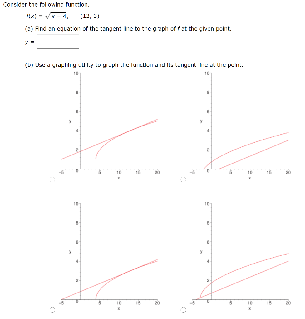 Solved Consider the following function. f(x) x-4, (13, 3) | Chegg.com