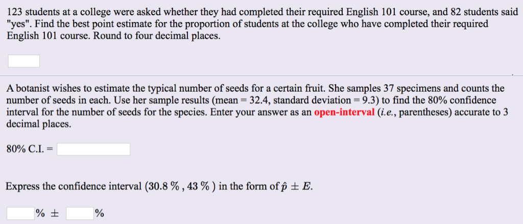 Solved 123 students at a college were asked whether they had | Chegg.com