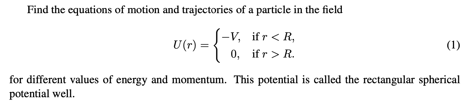 Solved Find the equations of motion and trajectories of a | Chegg.com