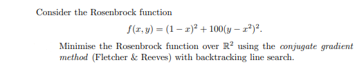 Solved USE MATLAB CODE Minimise the Rosenbrock function | Chegg.com