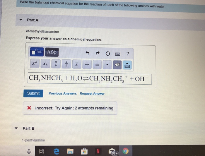 Solved Write the balanced chemical equation for the reaction | Chegg.com