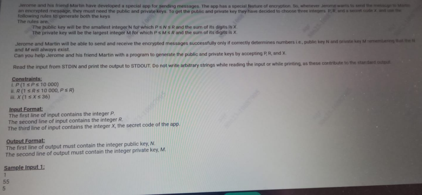 Solved following rules to generate both the keys The rules | Chegg.com