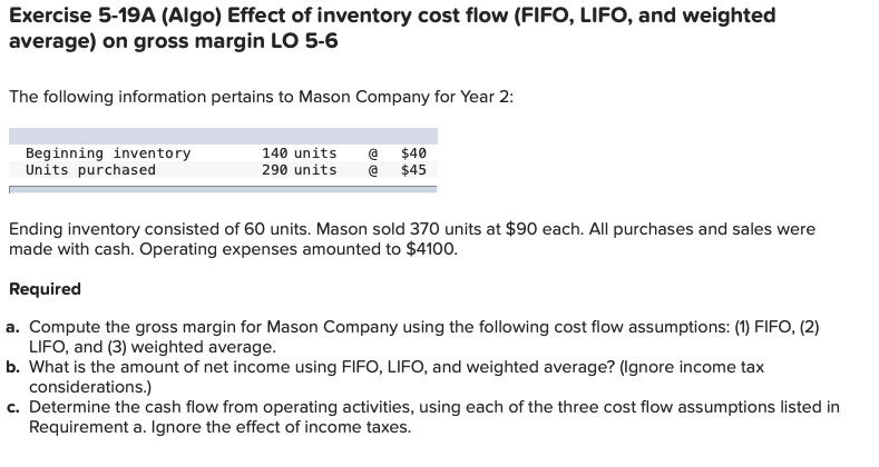 Solved Exercise 5-18A (Algo) Allocating product cost between | Chegg.com