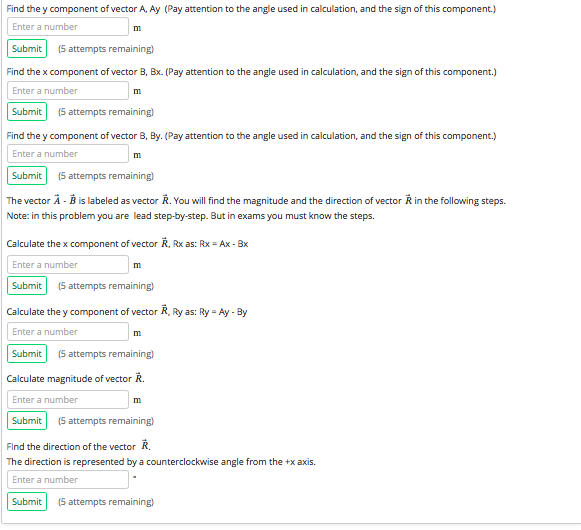 Solved Vector Subtraction A and B 01 Vectors A and B are | Chegg.com
