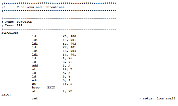The FUNCTION subroutine featured in the sample code | Chegg.com