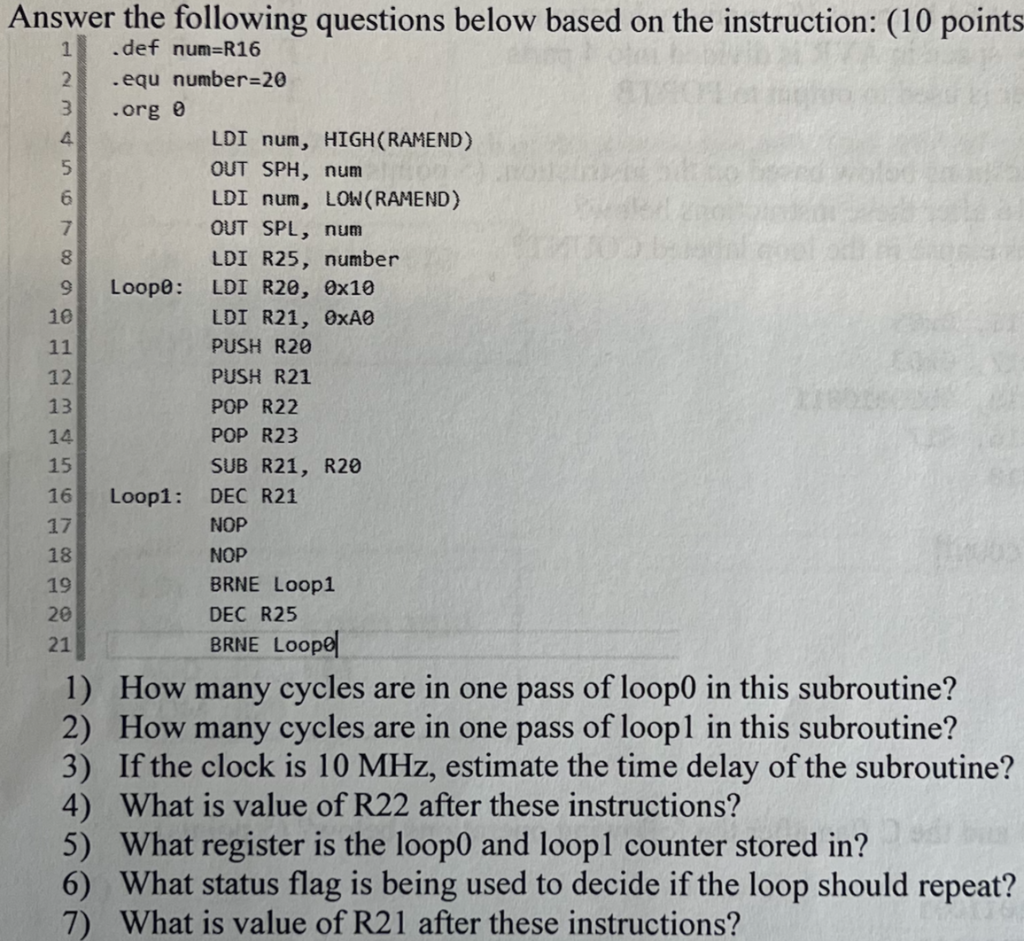 Solved iswer the following questions below based on the | Chegg.com