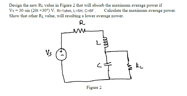 Solved Design the new RL value in Figure 2 that will absorb | Chegg.com