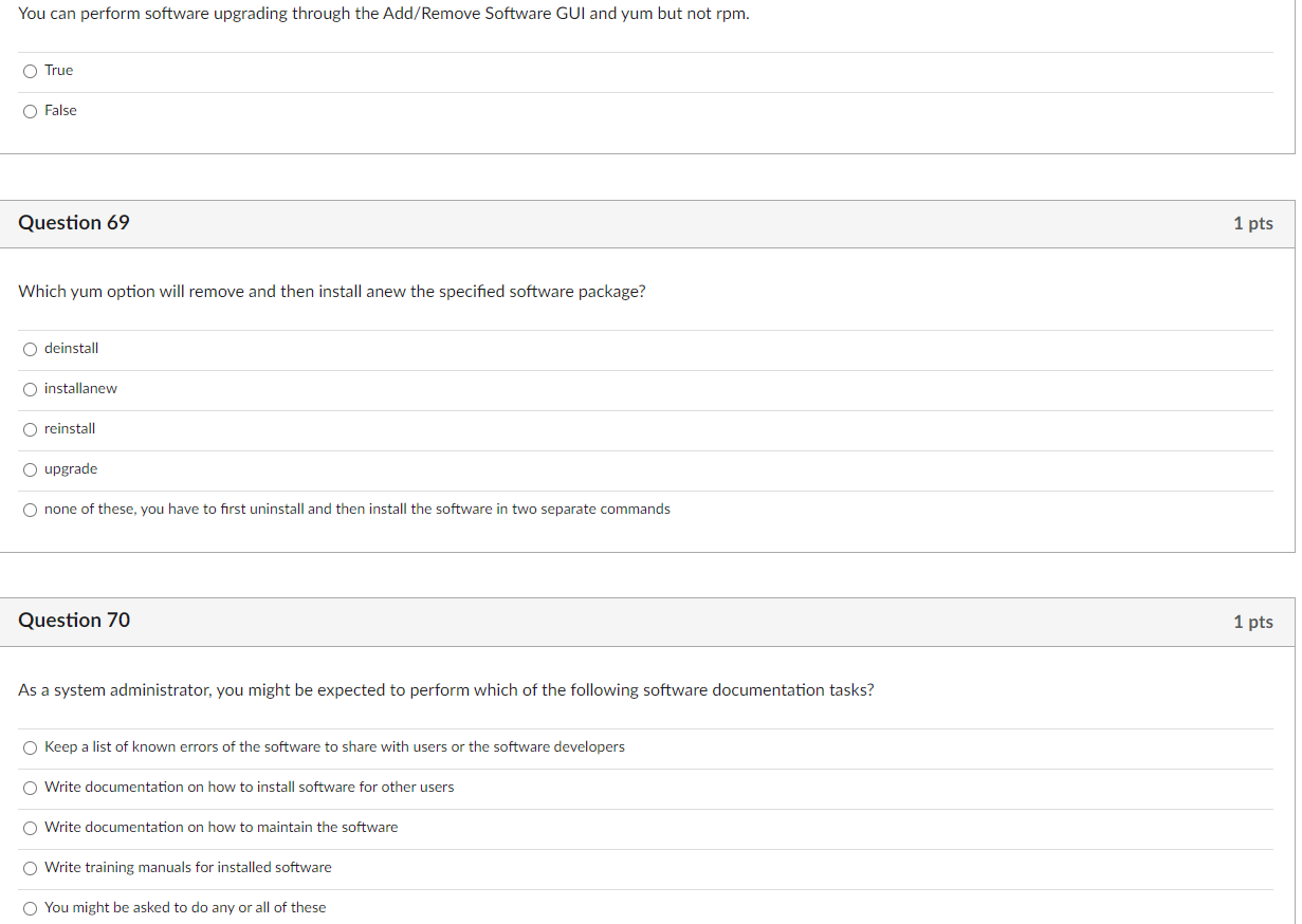 Solved You can perform software upgrading through the | Chegg.com
