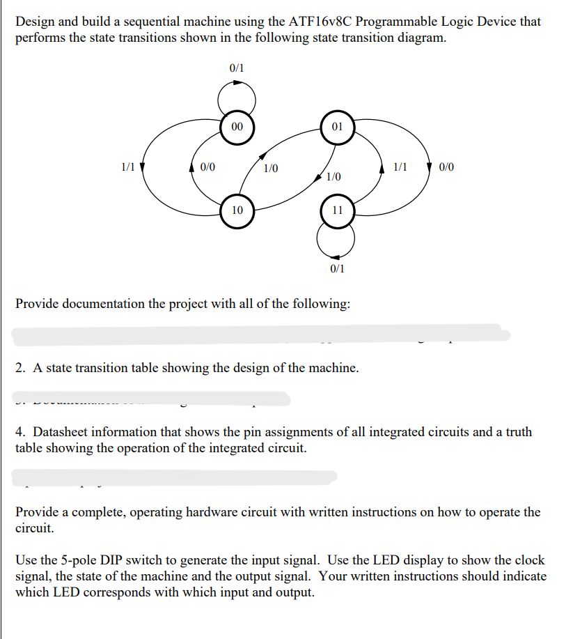 Solved Design and build a sequential machine using the | Chegg.com