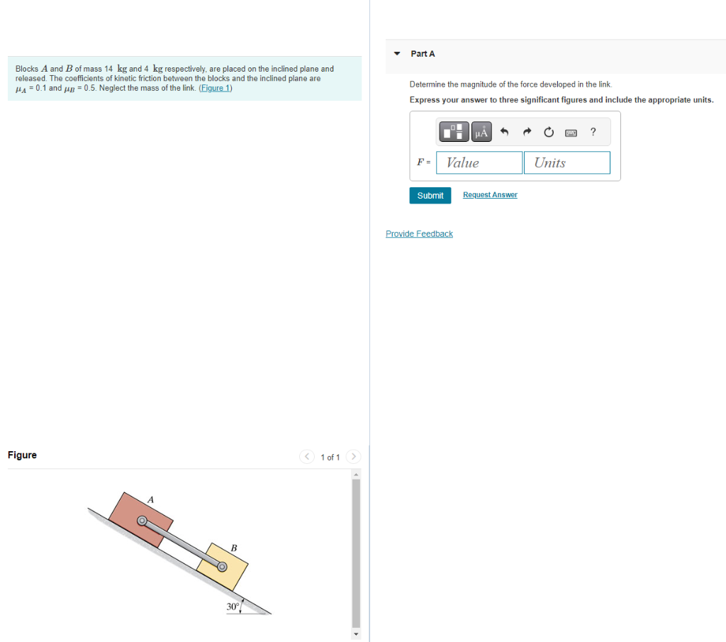 Solved Blocks A and B of mass 14 kg and 4 kg respectively, | Chegg.com
