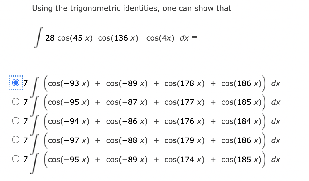 Solved Using the trigonometric identities, one can show that | Chegg.com