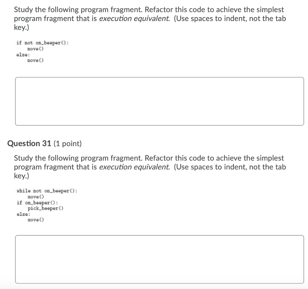 Solved Study the following program fragment. Refactor this | Chegg.com