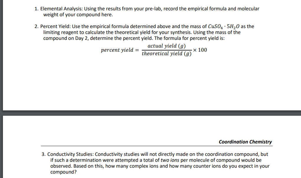 Solved Emperical formula: CuSN4H14O5 Molecular weight: | Chegg.com