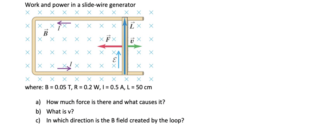 Solved Work and power in a slide-wire generator ㄨㄨㄨㄨㄨㄨㄨㄨㄨㄨㄨ | Chegg.com
