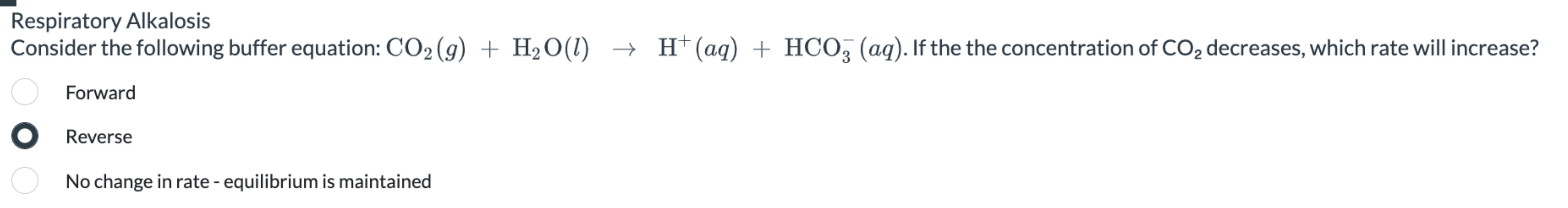 Solved Respiratory AlkalosisConsider the following buffer | Chegg.com