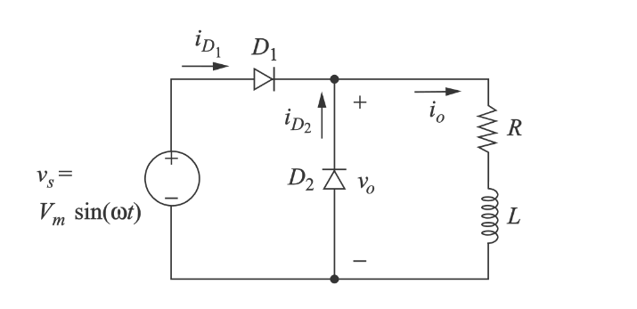 Solved Problem 4 The half-wave rectifier with a freewheeling | Chegg.com