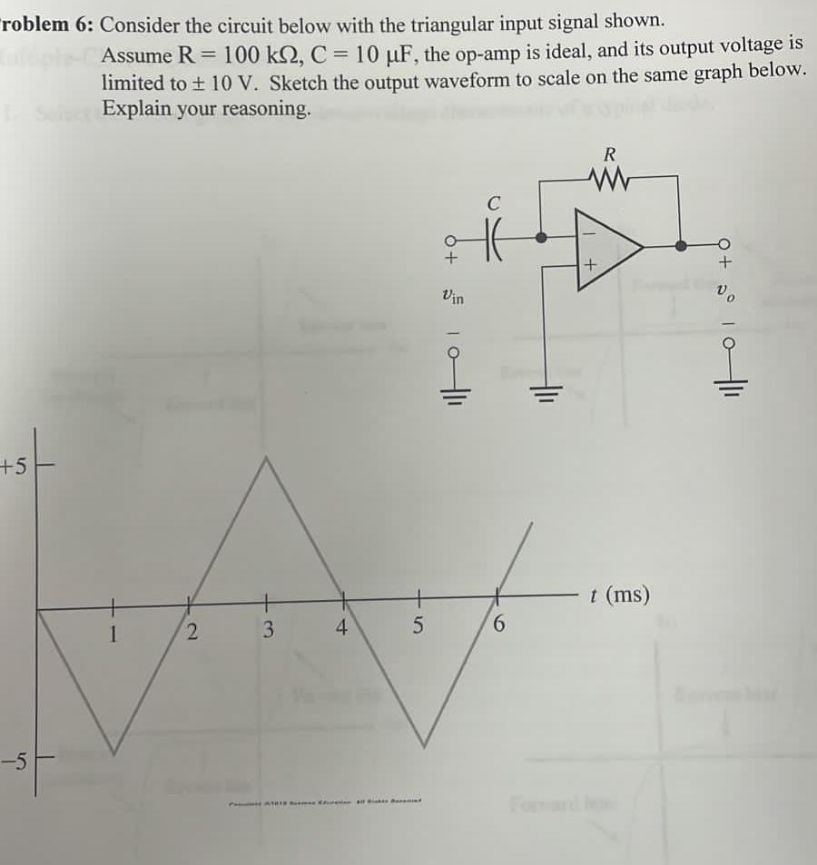 Solved lem 6: Consider the circuit below with the triangular | Chegg.com