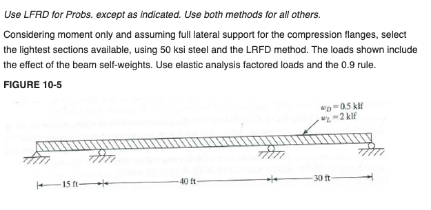 Solved Use LFRD for Probs. except as indicated. Use both | Chegg.com