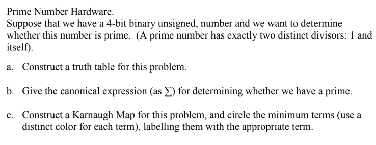 Solved Prime Number Hardware. Suppose that we have a 4-bit | Chegg.com