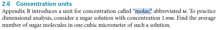 Solved 2.6 Concentration units Appendix B introduces a unit | Chegg.com