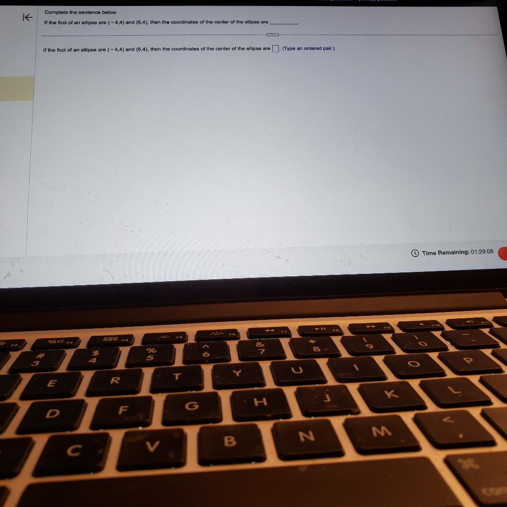 Solved Complete the sentence below. If the foci of an | Chegg.com