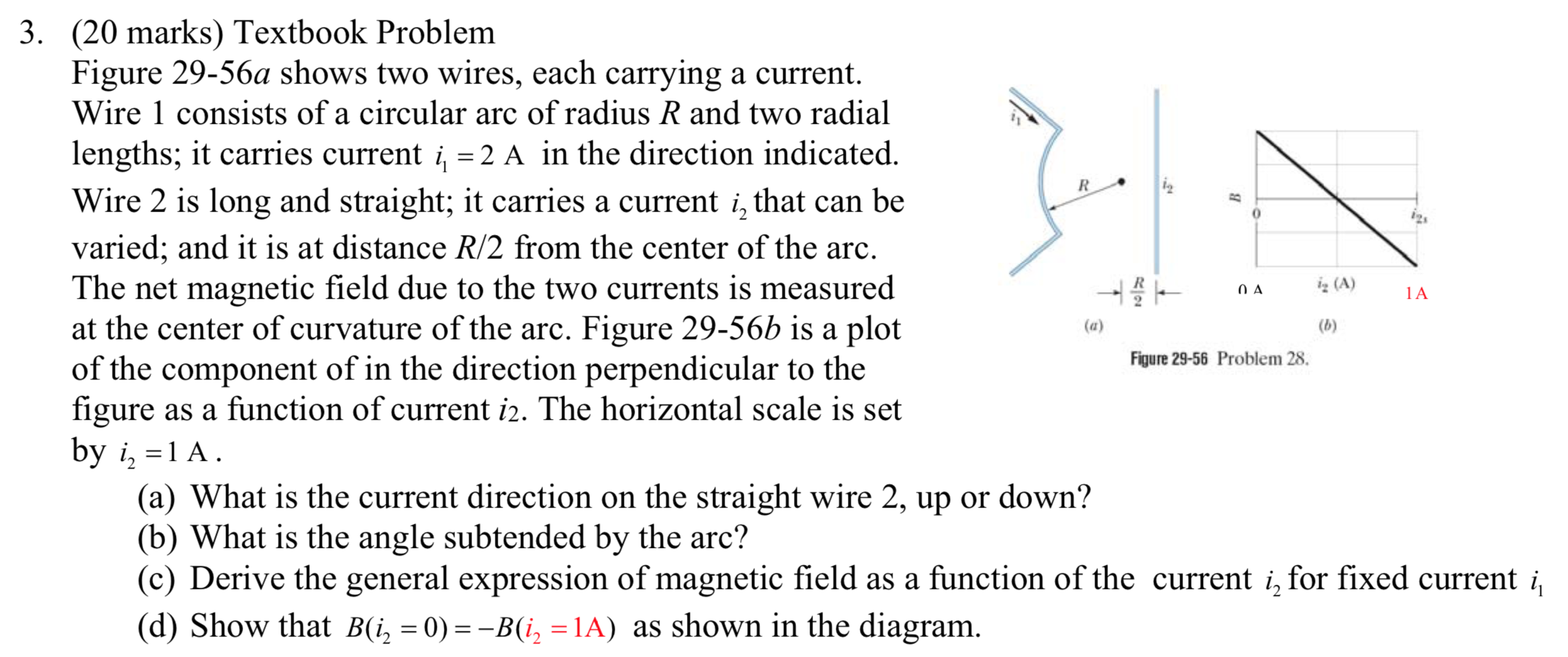 Solved 3. (20 marks) Textbook Problem Figure 29-56a shows | Chegg.com