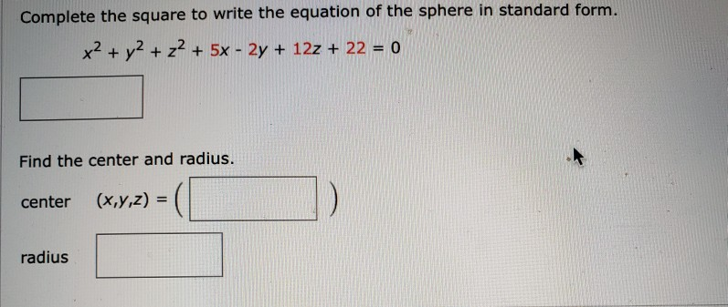 Solved complete the square to write the equation of the | Chegg.com