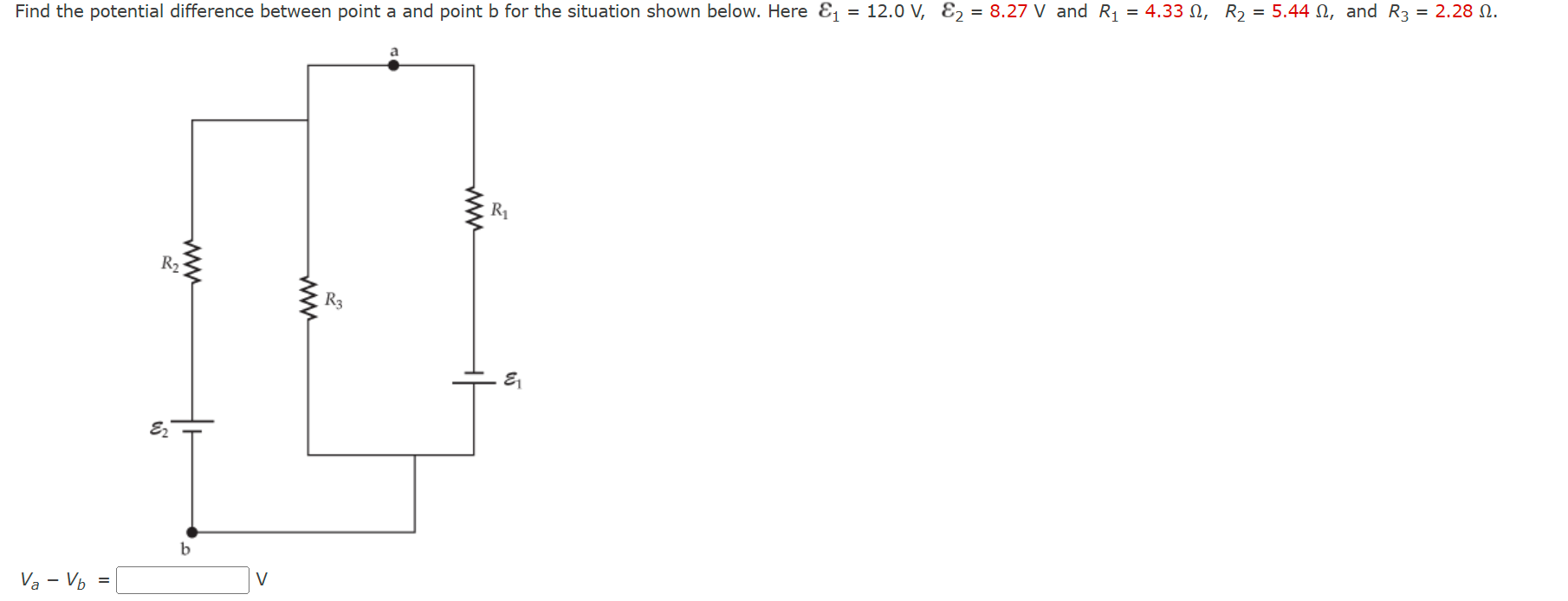 Solved Find the potential difference between point a and | Chegg.com