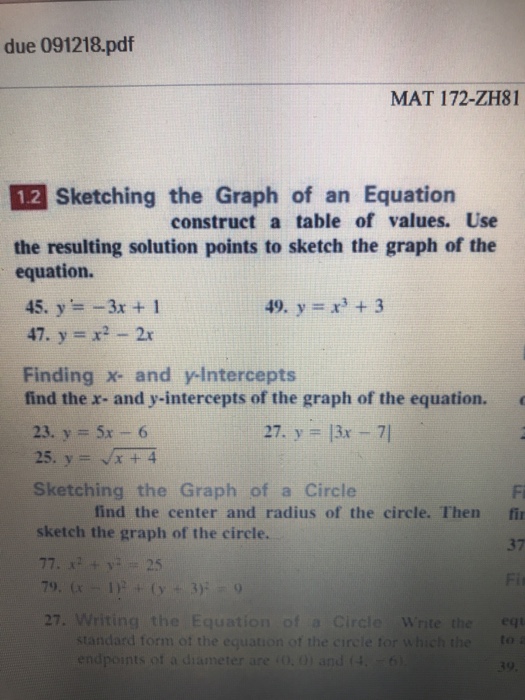 Solved MAT 172-ZH81 Ho 1.4 Testing for Functions Represented | Chegg.com Solved MAT 172-ZH81 Ho 1.4 Testing for Functions Represented | Chegg.com